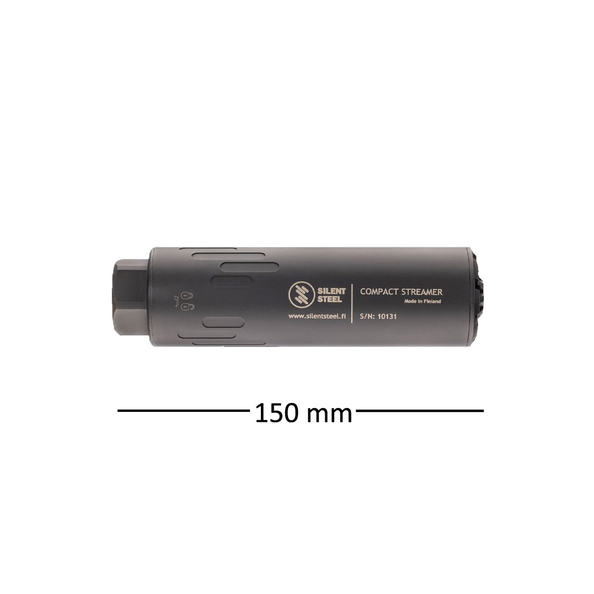 Réducteur de son Compact Streamer acier BoreLock Silent Steel - Terräng