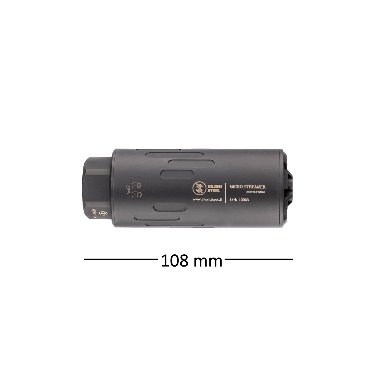 Réducteur de son Micro Streamer acier BoreLock Silent Steel - Terräng